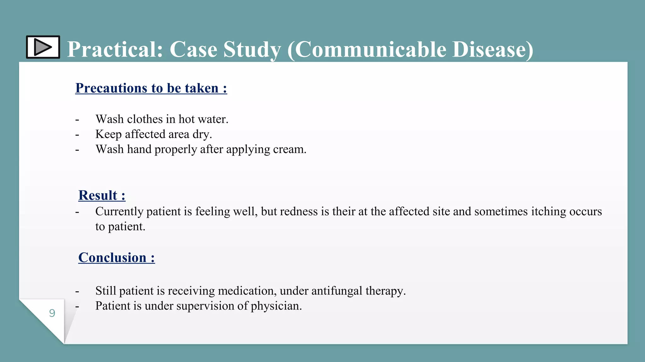 Case Study on Communicable Disease. | PPTX