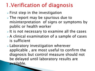 investigation of an epidemic | PPT