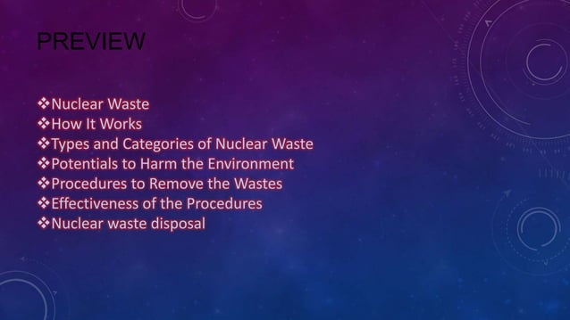 Nuclear waste disposal-geological importance | PPTX