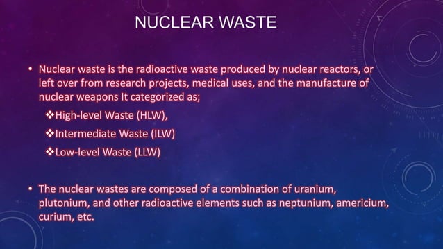 Nuclear waste disposal-geological importance | PPTX