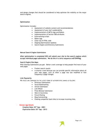 Website Pre SEO Analysis Report- Online Marketing: Search Engine ...