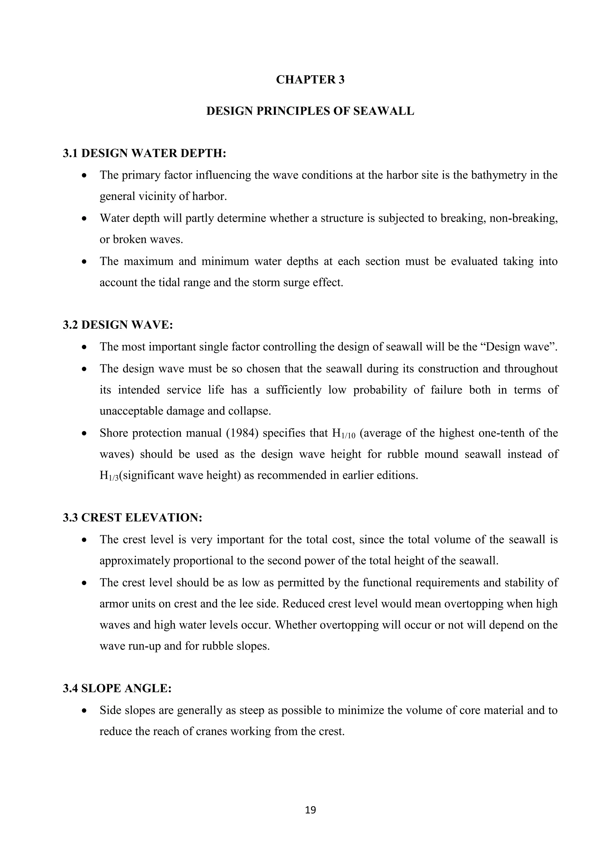 Design of Rubble Mound Seawall | PDF