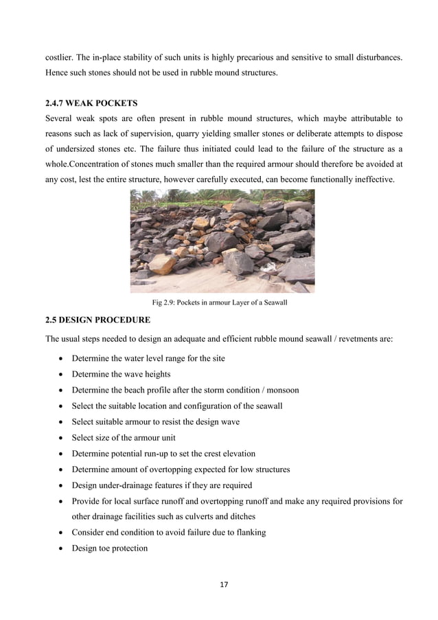 Design of Rubble Mound Seawall | PDF | Geography | Science