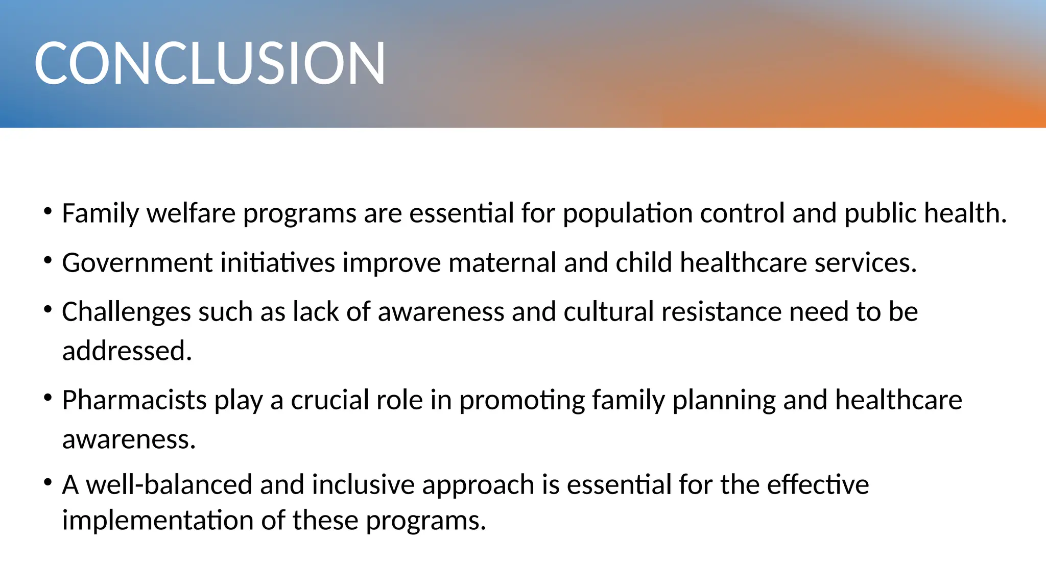 National family welfare programme | PPTX