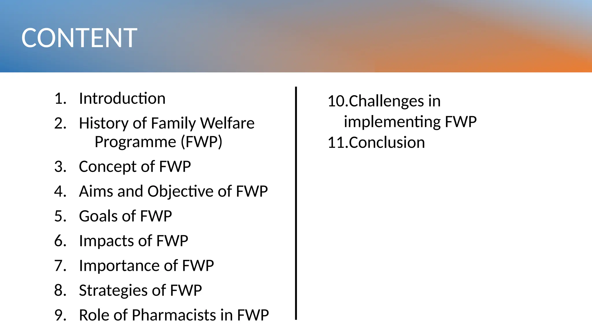 National family welfare programme | PPTX
