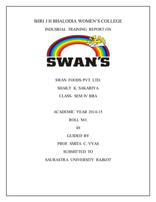 Swan Sweets Pvt Ltd | PDF
