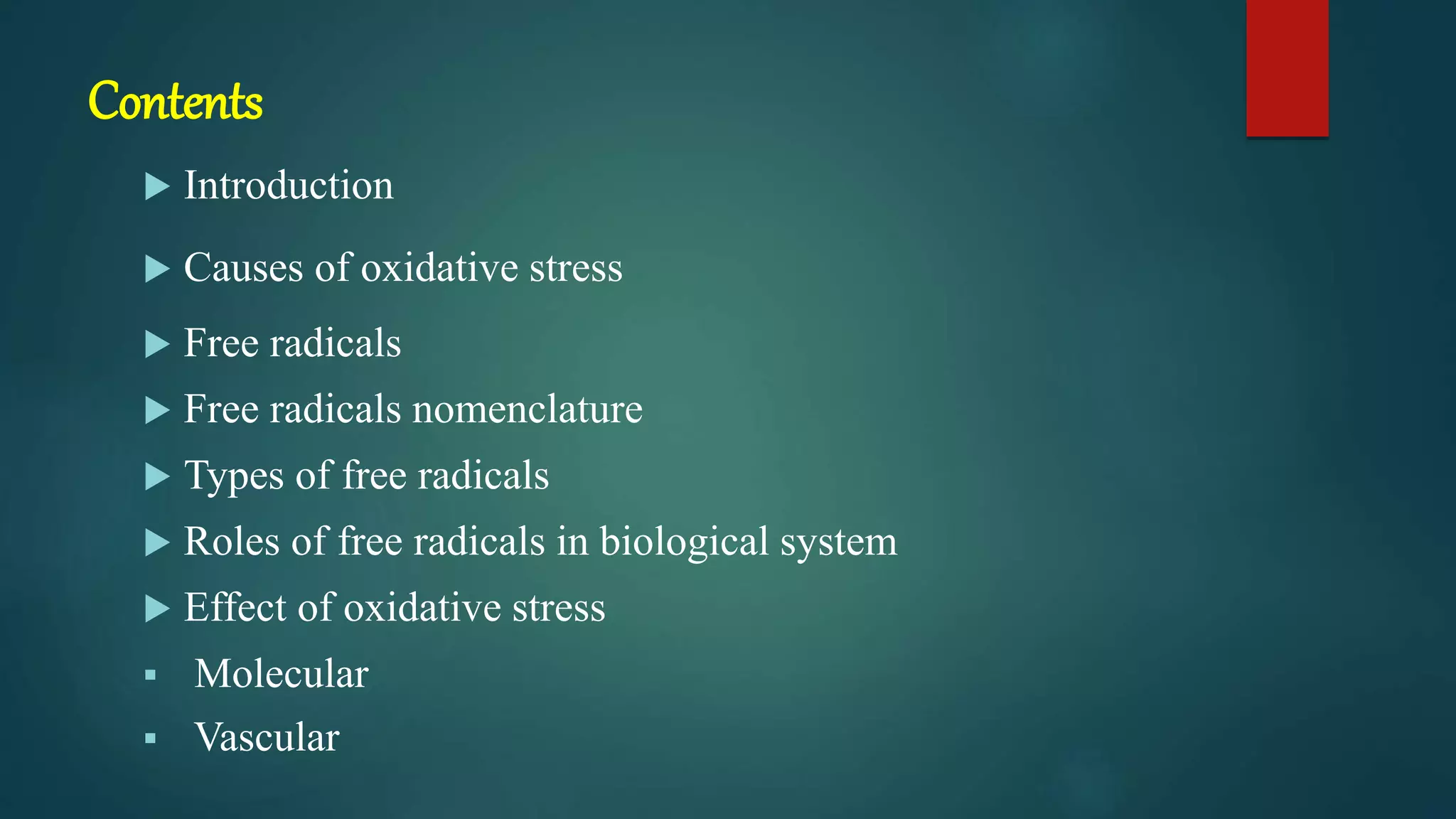 oxidative stress | PPTX