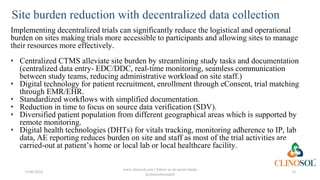 Transitioning to Decentralized Data Collection (DDC) for Site Burden Reduction | PPT