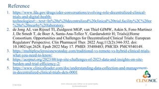 Transitioning to Decentralized Data Collection (DDC) for Site Burden ...