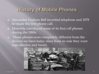 THE EAVALUTION OF MOBILE PHONES | PPTX