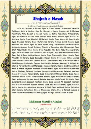 Shajra aliyah qadriyah ashrafiya By Mujahid e Islam syed alamgir ashraf ...