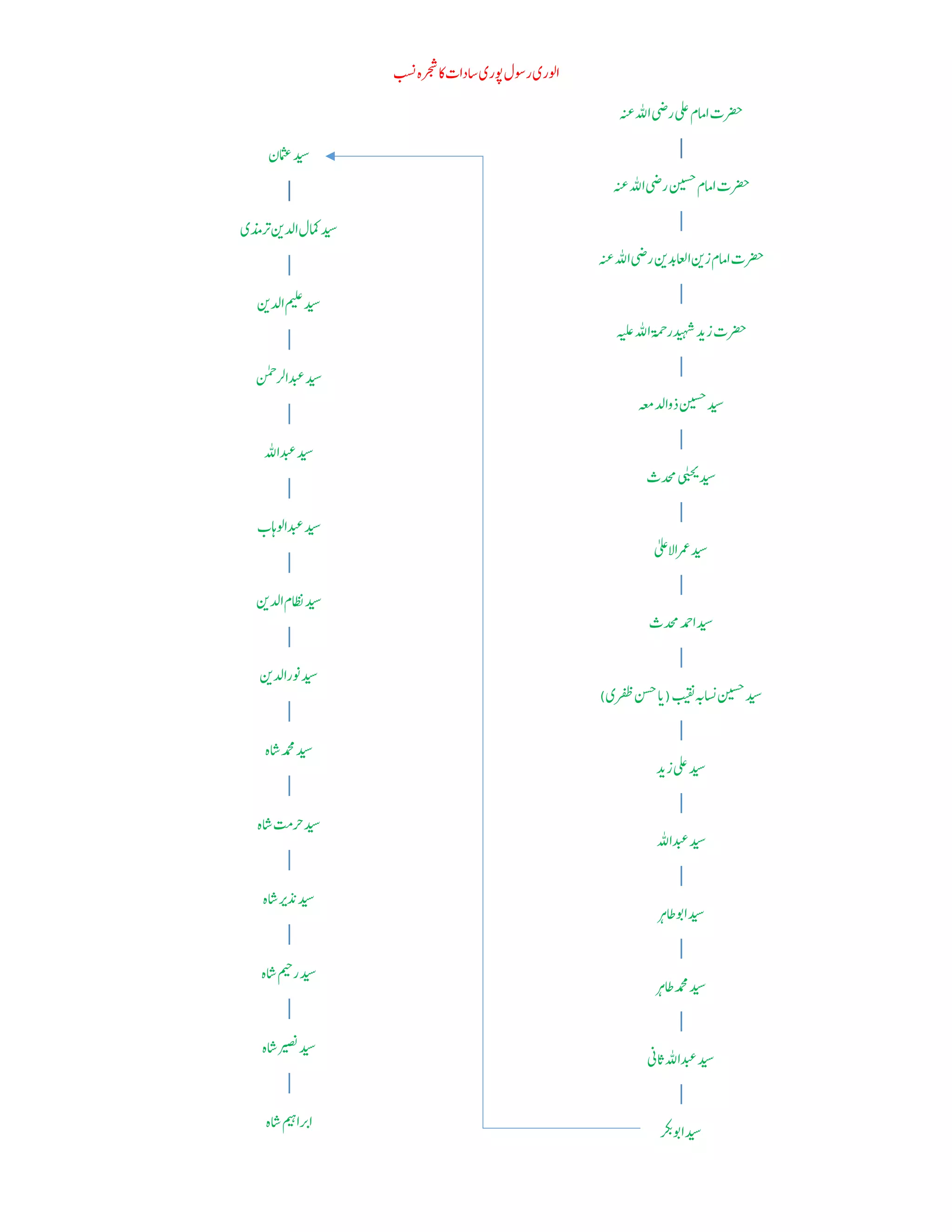 Shajra e nasab of alwari rasool puri sadaat | PDF