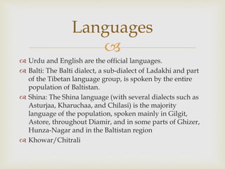 Culture Of Gilgit Baltistan | PPTX