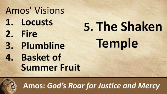 Amos: God's Roar for Justice and Mercy: Shaken and Rebuilt | PPT