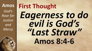 Amos: God's Roar for Justice and Mercy: Shaken and Rebuilt | PPT