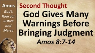 Amos: God's Roar for Justice and Mercy: Shaken and Rebuilt | PPTX
