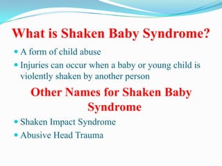Shaken baby pres | PPTX