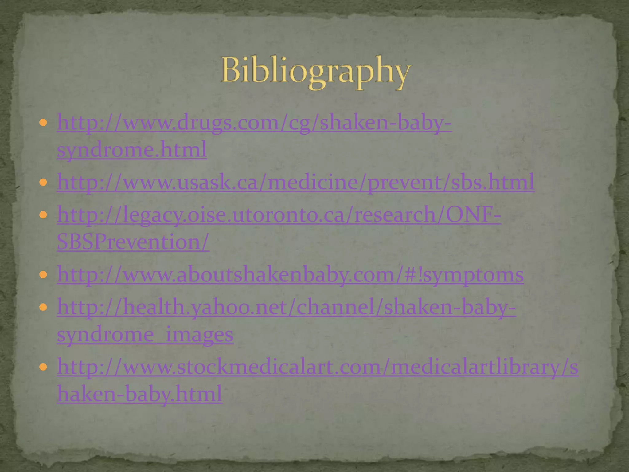 Shaken baby syndrome | PPTX