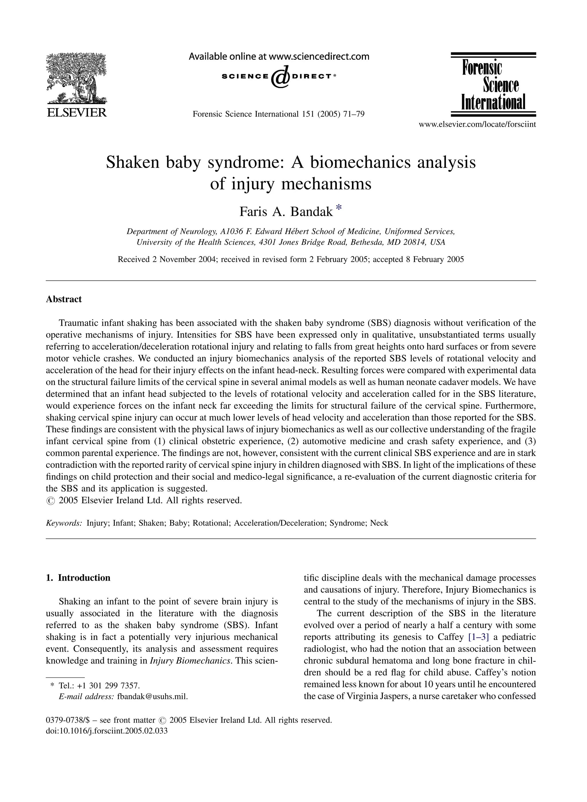 Shaken baby syndrome a biomechanics analysis of injury mechanisms | PDF