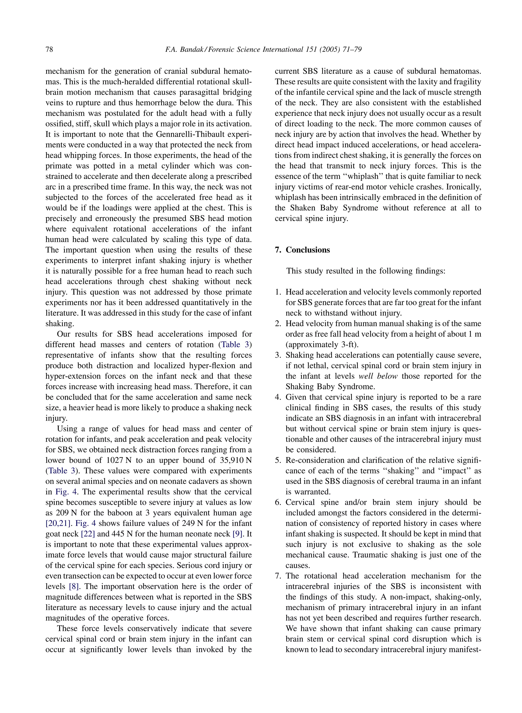 Shaken baby syndrome a biomechanics analysis of injury mechanisms | PDF