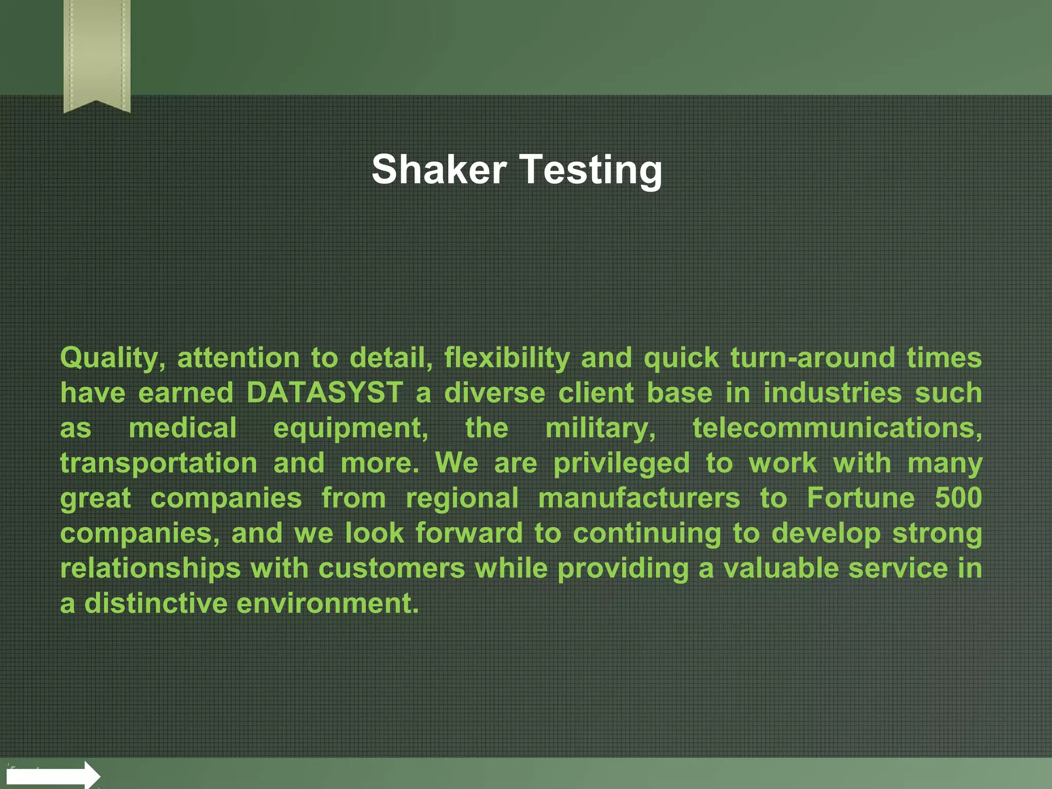Shaker testing | PPT