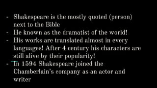 William Shakespeare | PPTX