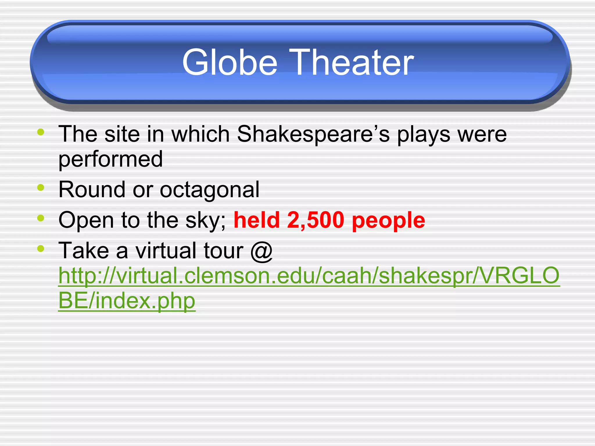 Shakespeare Background | PPT
