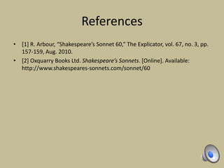 Shakespeare's Sonnet 60 | PPTX
