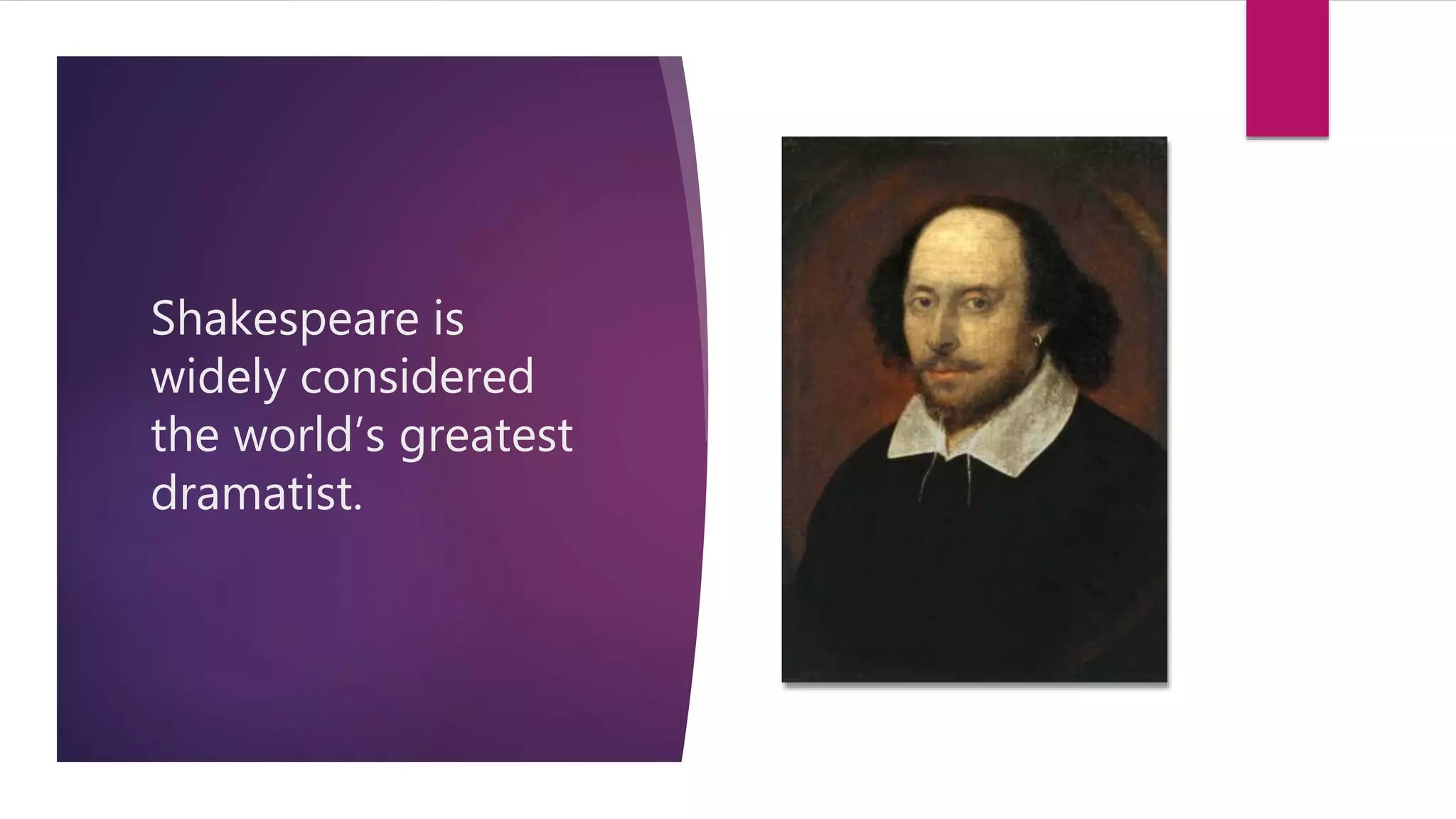 William Shakespeare- The great Poet of all Time | PPTX