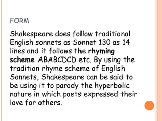 Shakespeare -sonnet_130_pp | PPT