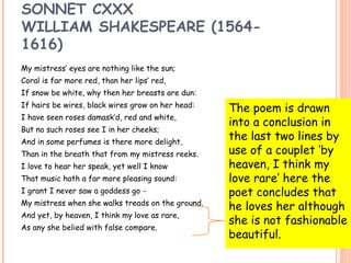 Shakespeare -sonnet_130_pp | PPT