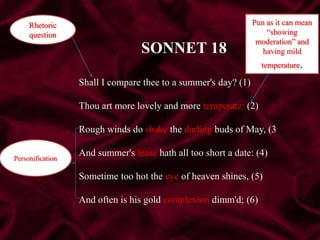 Shakespeare sonnet18-130 (1) | PPTX | Poetry | Books and Literature