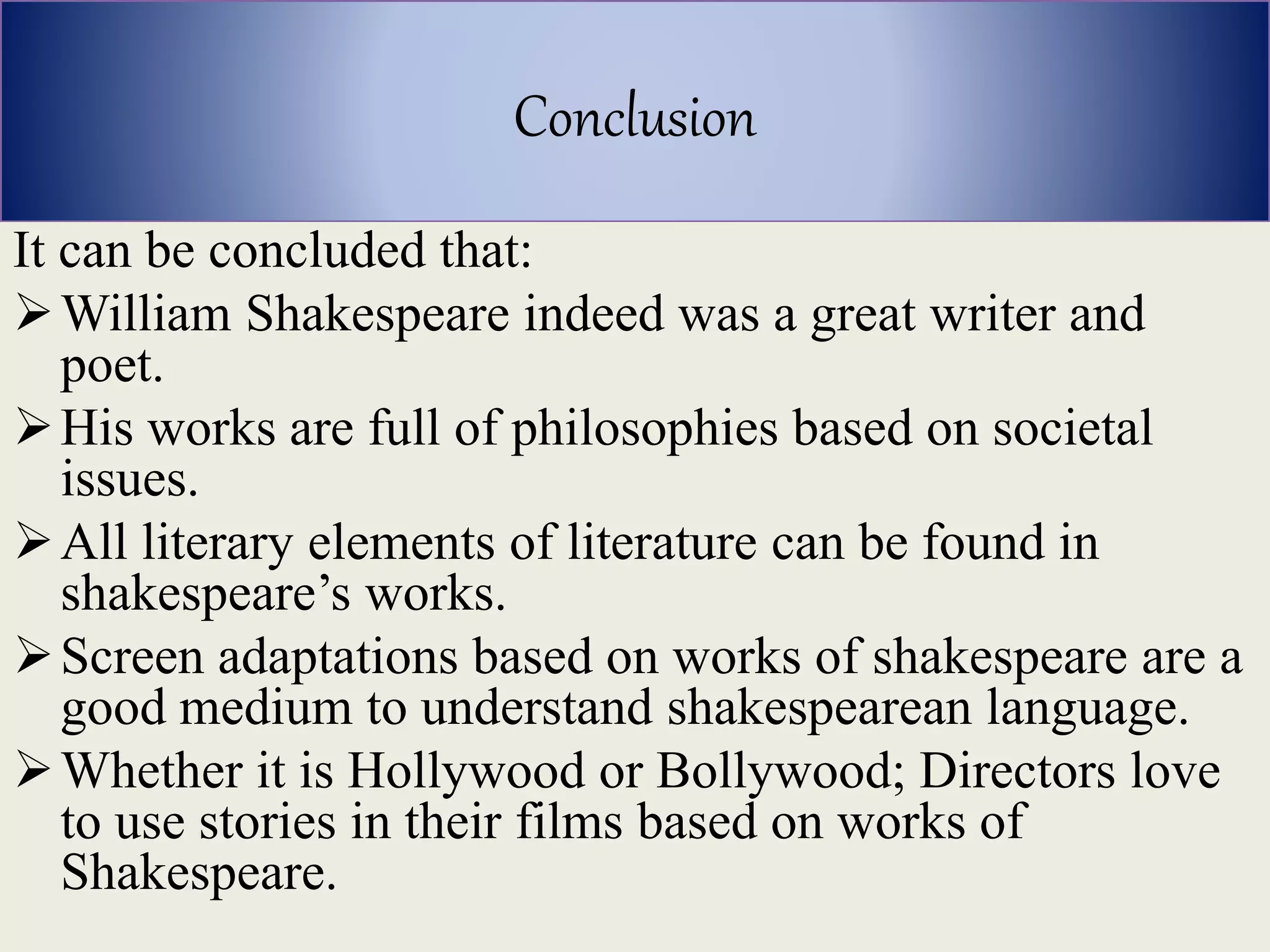 Works of Shakespeare | PPT