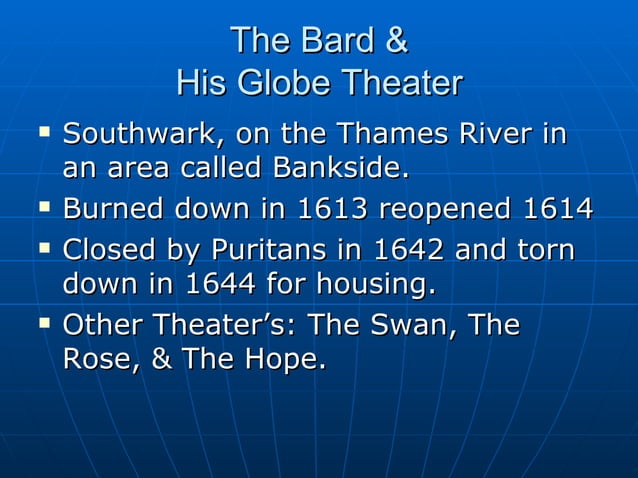 Shakespeare And His Times Notes | PPT