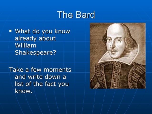 Shakespeare And His Times Notes | PPT