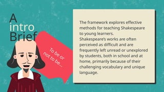 Shakespearean Language Education Presentation in Red Green Textured ...