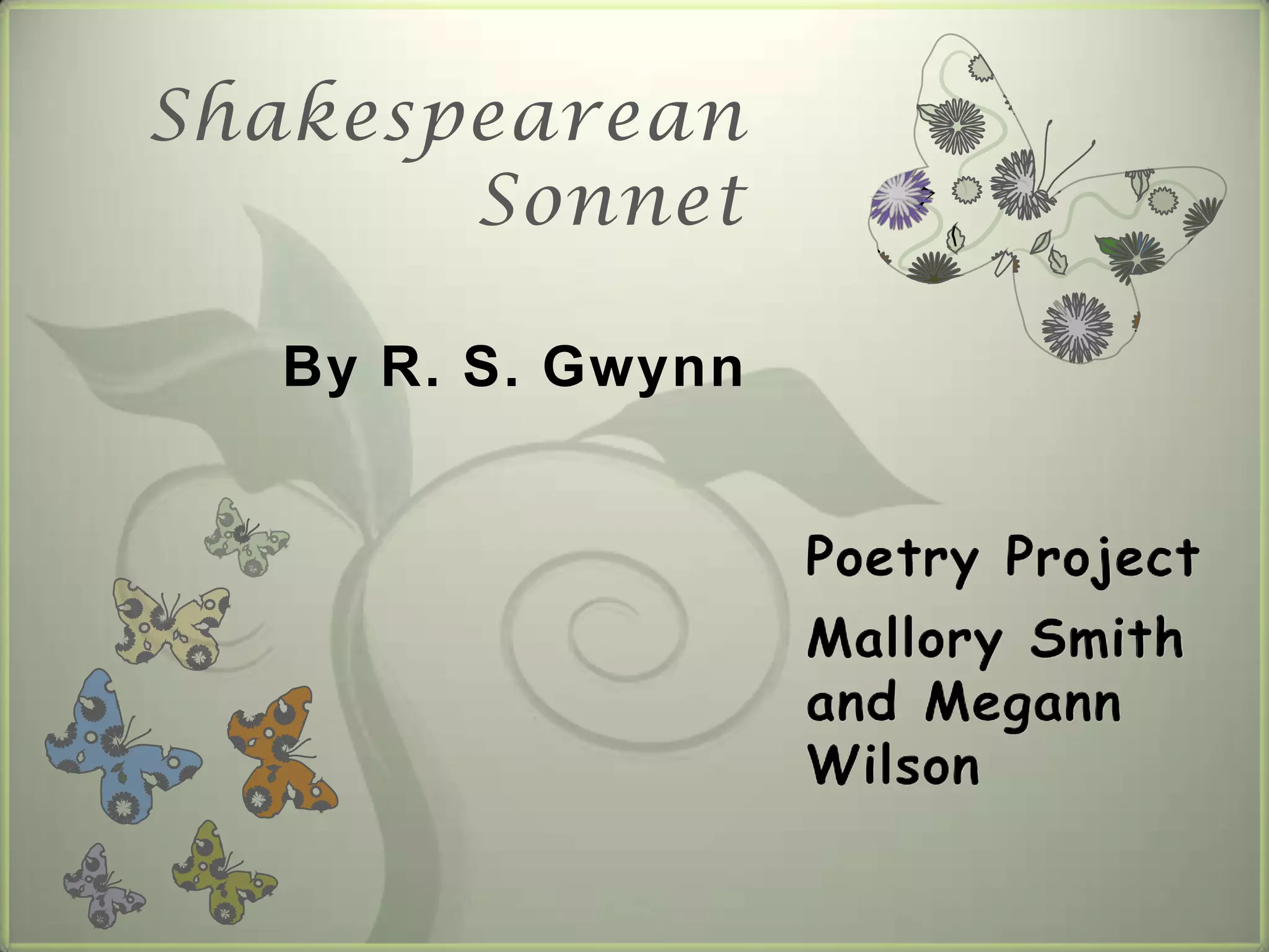 Shakespearean Sonnet | PPTX