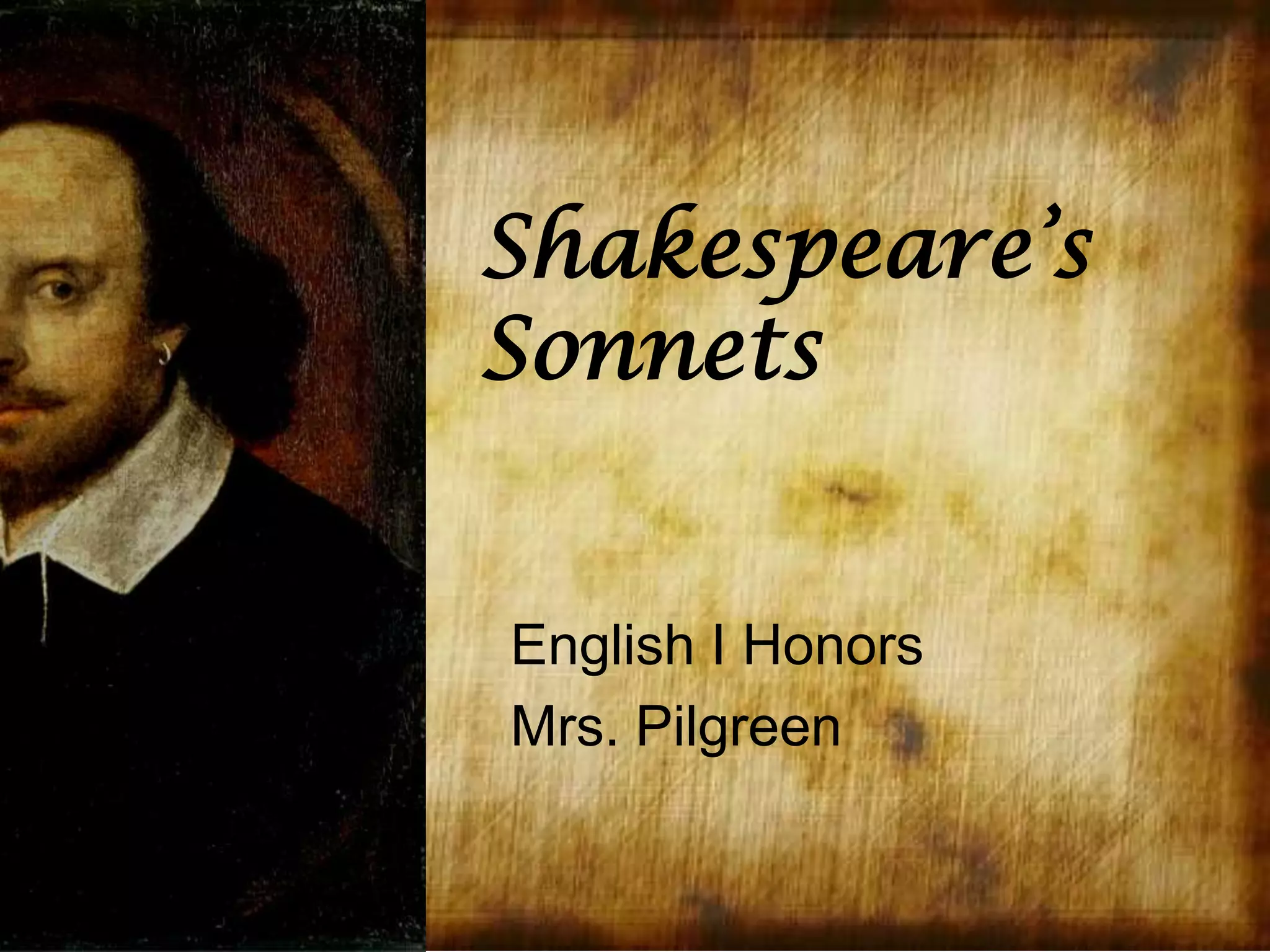 Shakespearean Sonnets | PPT