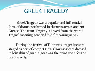 Shakespearean tragedy and greek tragedy | PPTX