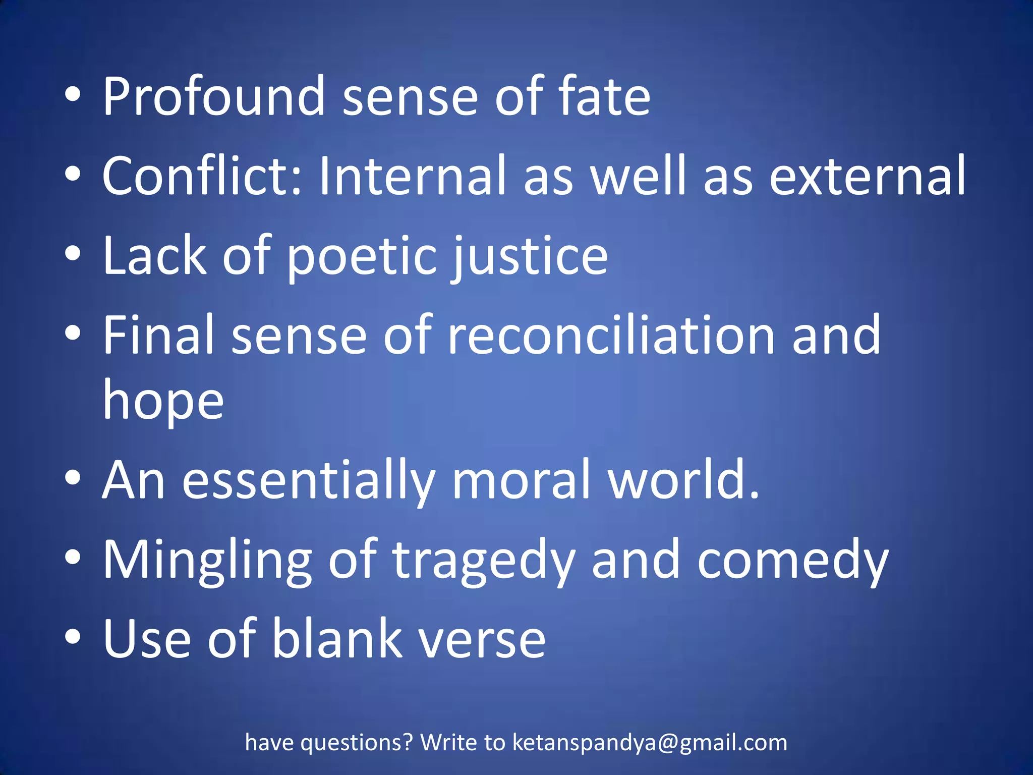 Shakespearean tragedy with special reference to Hamlet | PPTX