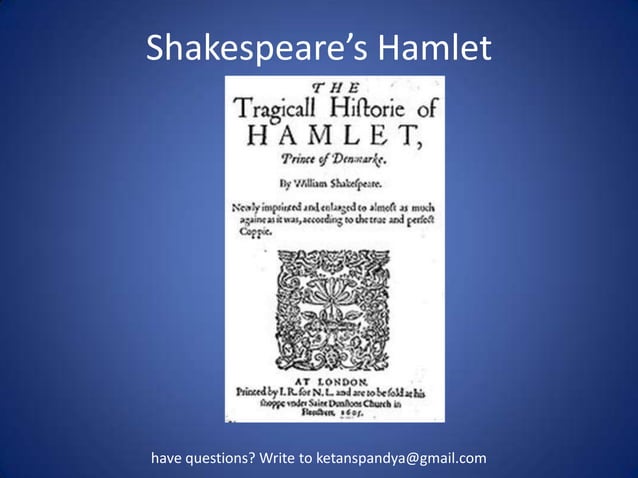 Shakespearean tragedy with special reference to Hamlet | PPT | Free ...