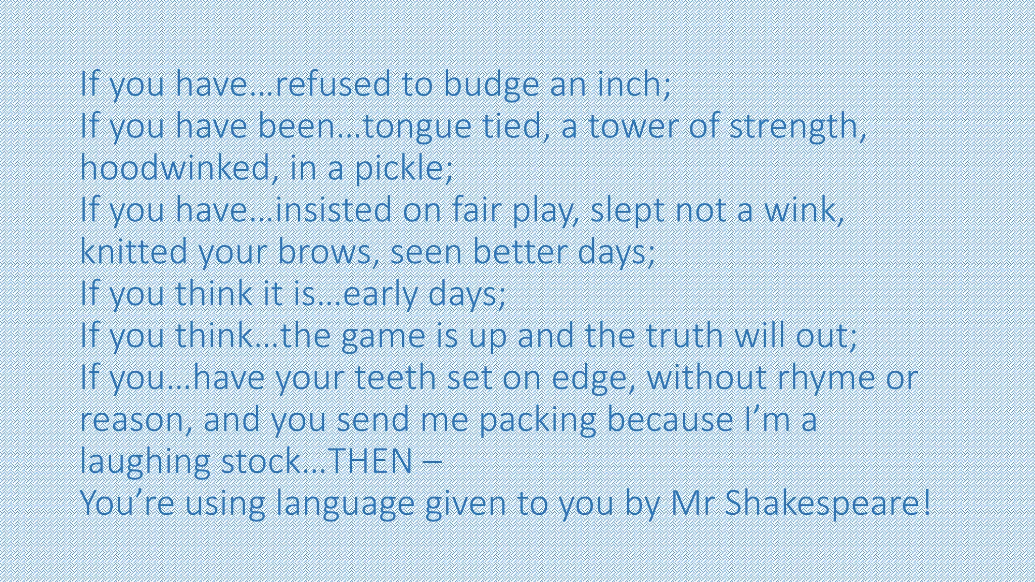 Shakespeare assembly | PPTX