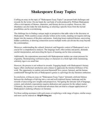 Shakespeare Essay Topics.pdf
