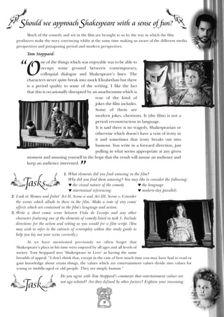 Shakespeare in love film education estudy | PDF