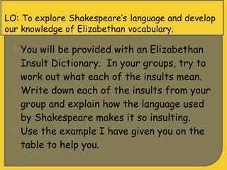 Shakespeare insults | PPT
