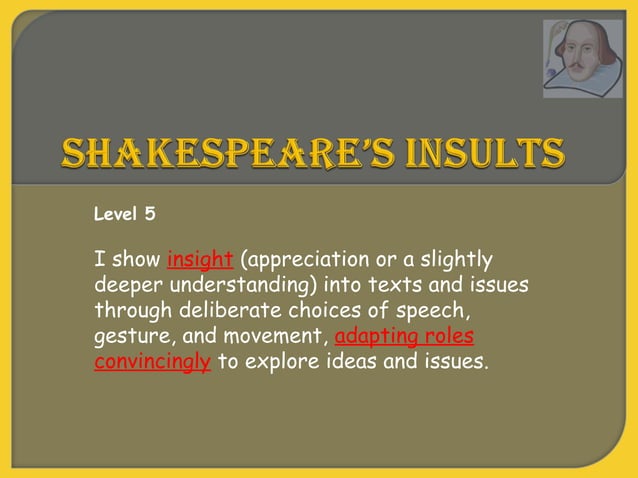Shakespeare insults | PPT
