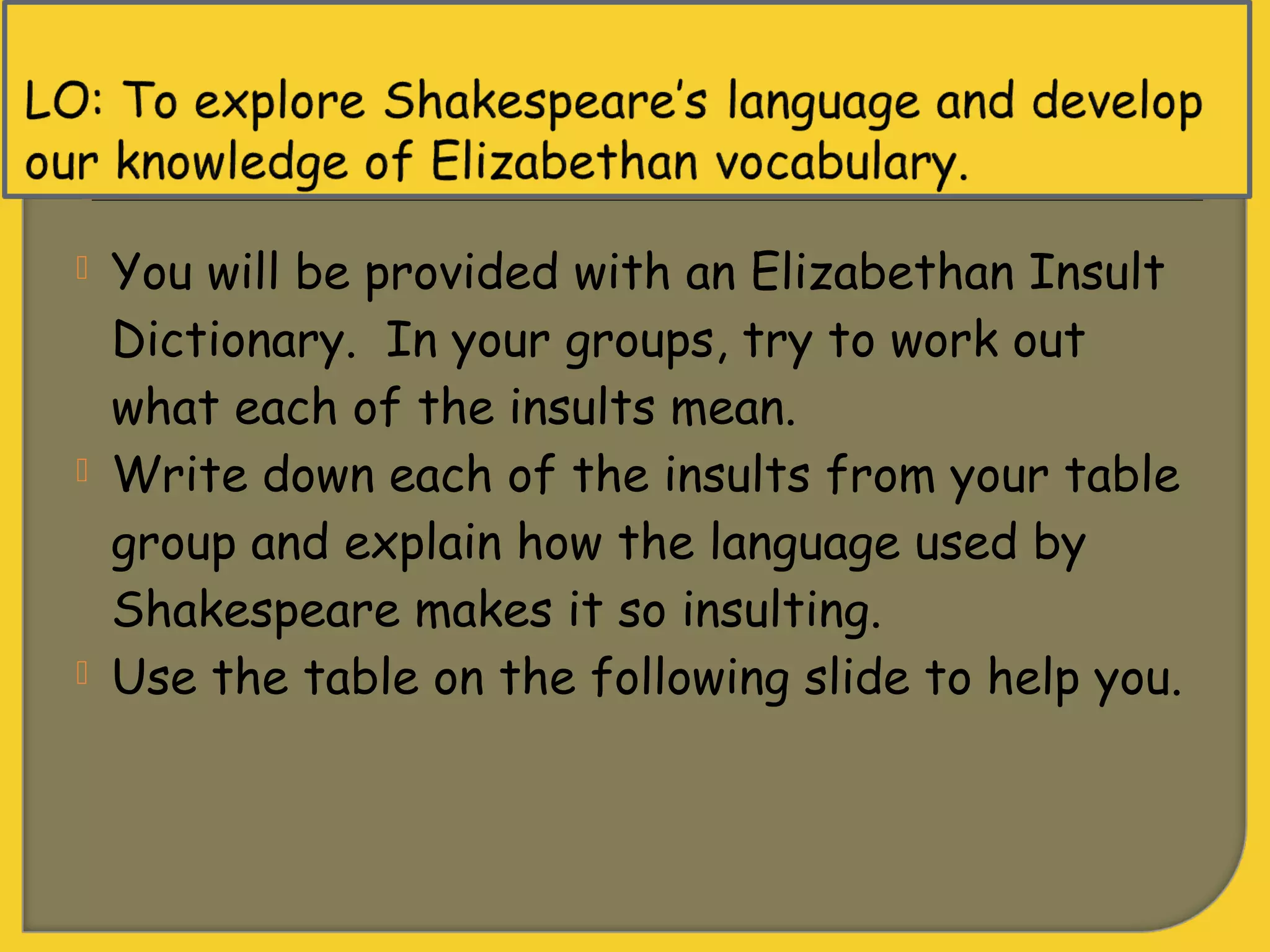 Shakespeare insults | PPT