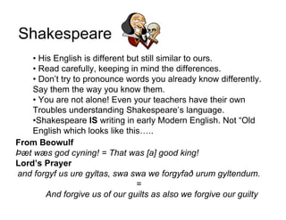 Shakespeare Intoduction | PDF