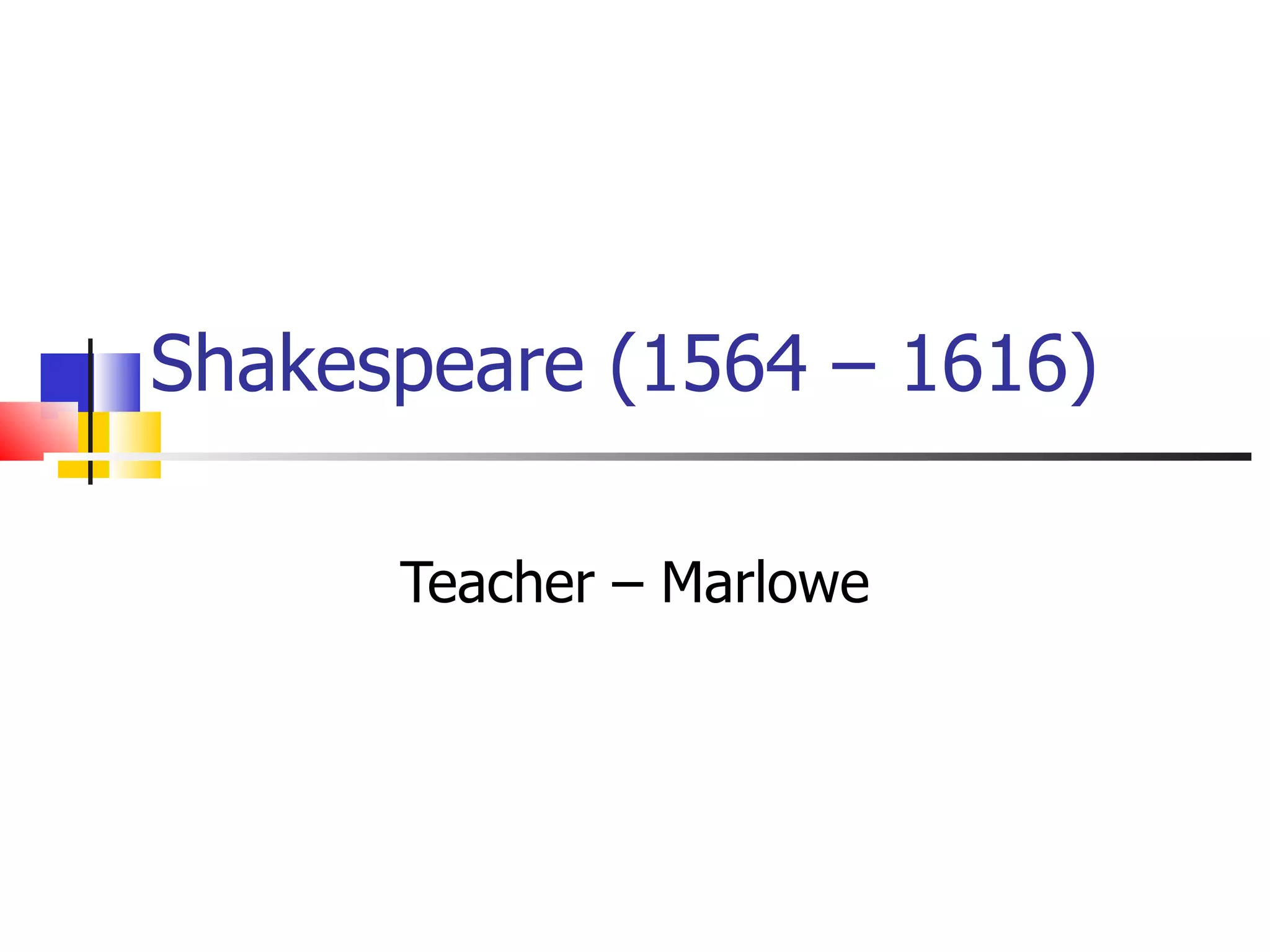 Shakespeare Intro | PPT