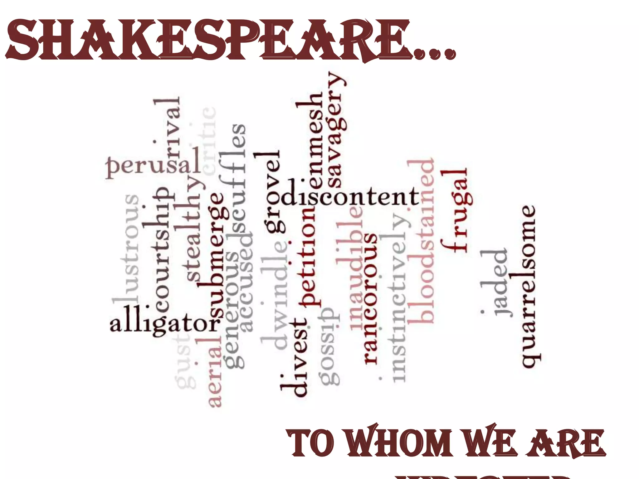 Shakespeare intro | PPT